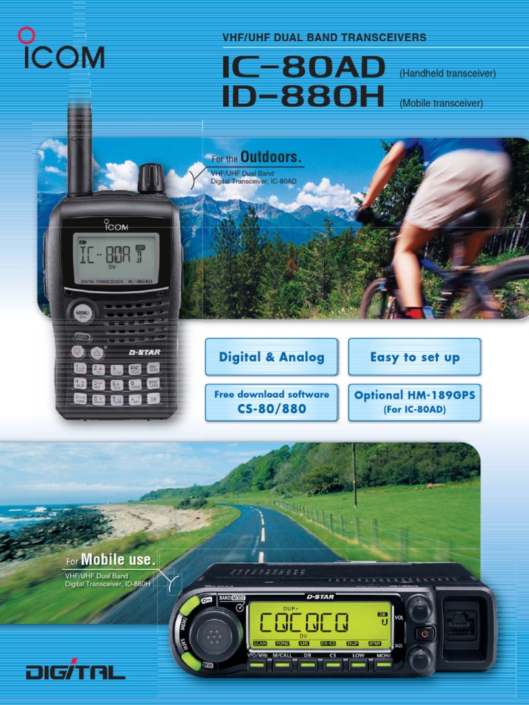 ICOM IC-80AD Brochure | PDF | Telecommunications Engineering ...