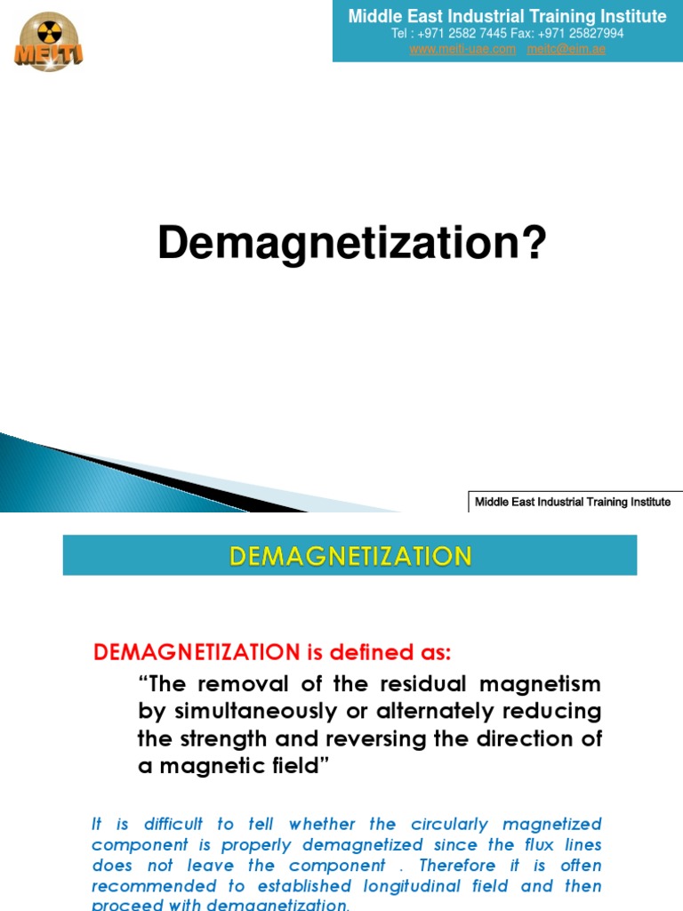 16 Demagnetization | PDF | Magnetization | Inductor