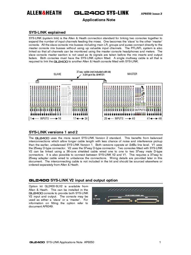 Gl2400 Syslink Apps Note Ap6050 2 | PDF | Electrical Connector | Equipment
