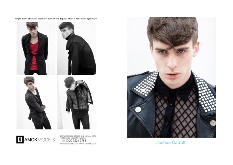 Joshua Carrott: Height: 6'0.5" Chest: 35" Waist: 31" Suit: 38r Ins. Leg ...