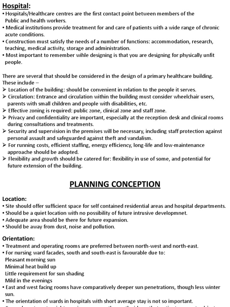 Hospital Design and Functional Planning | PDF | Emergency Department ...