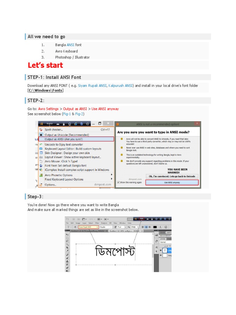 Writing Bangla Illustrator | PDF | Graphic Design | System Software