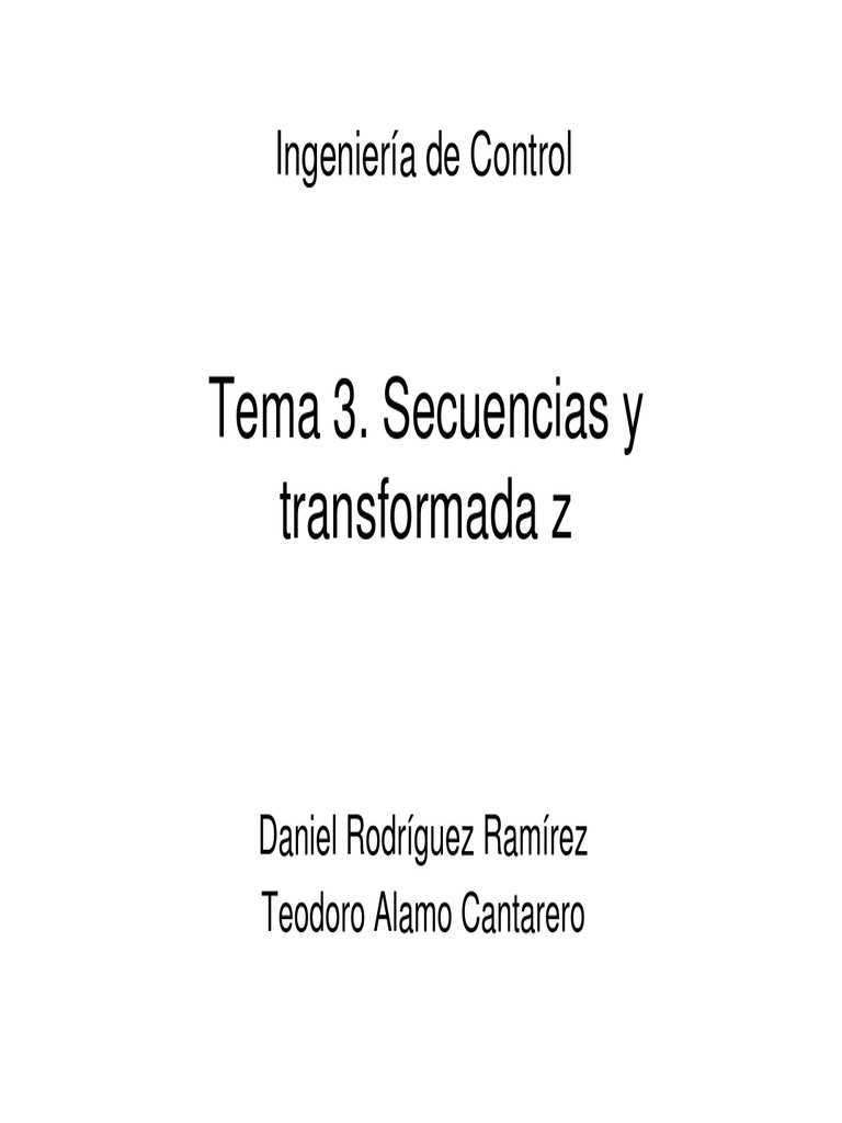 Tema 3 Transformada Z PDF | PDF