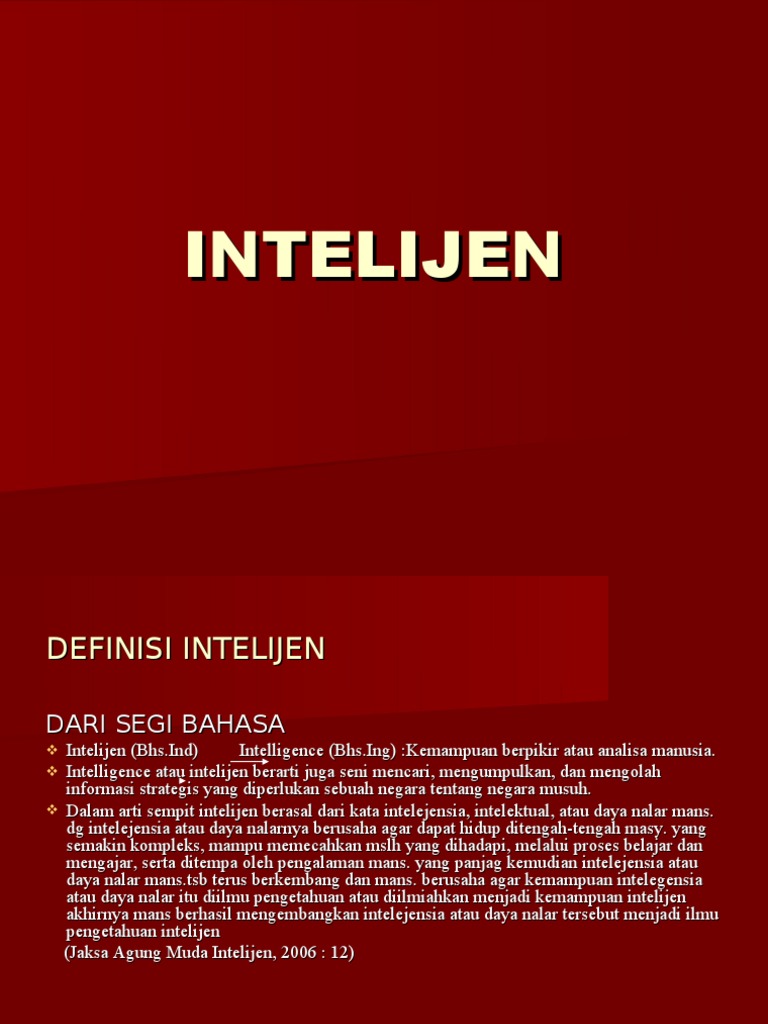 Gambar dan Operasi Intelijen | PDF
