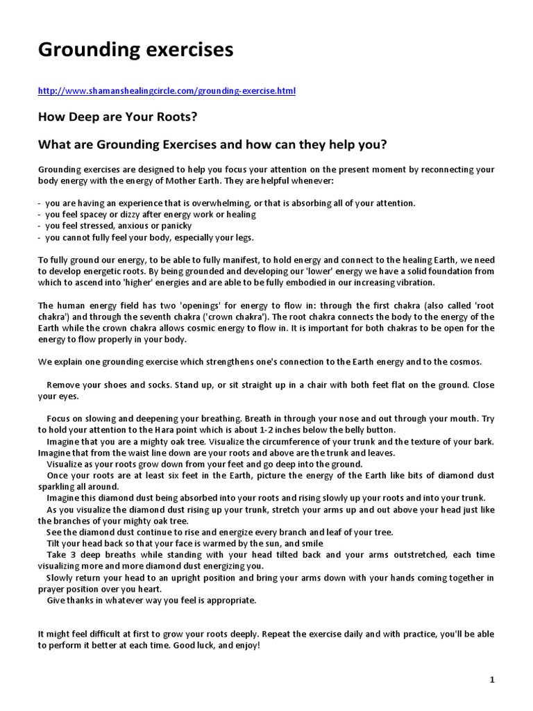 Grounding Exercises - 2014 | Breathing | Chakra