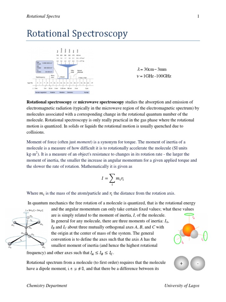 3 Rotational Spectroscopy1 | PDF | Molecules | Spectroscopy