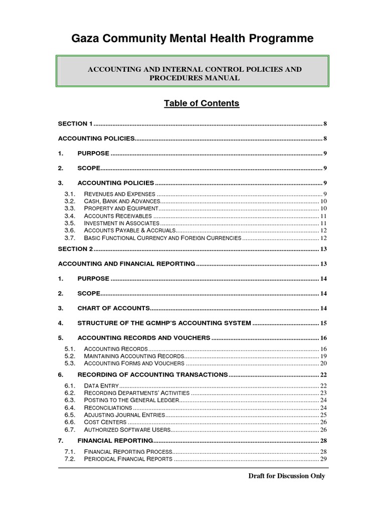 Accounting and Internal Control Procedures Manual Revised November 21 ...