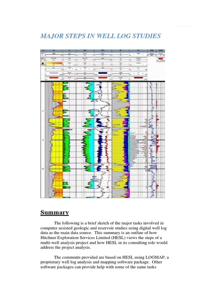 Major Steps in Well Log Studies | Download Free PDF | Digitizing ...