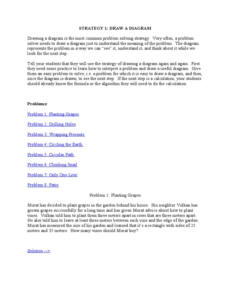 STRATEGY 1-Draw A Diagram | Teaching Mathematics | Science