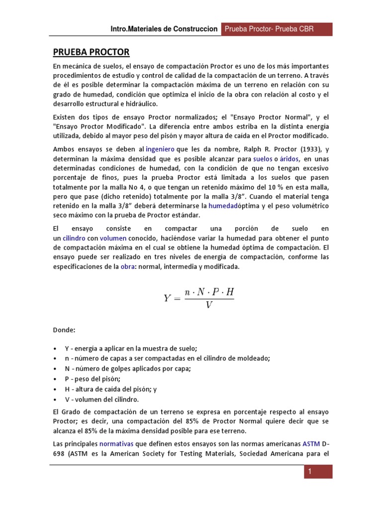 Prueba Proctor | PDF | Science | Ingeniería