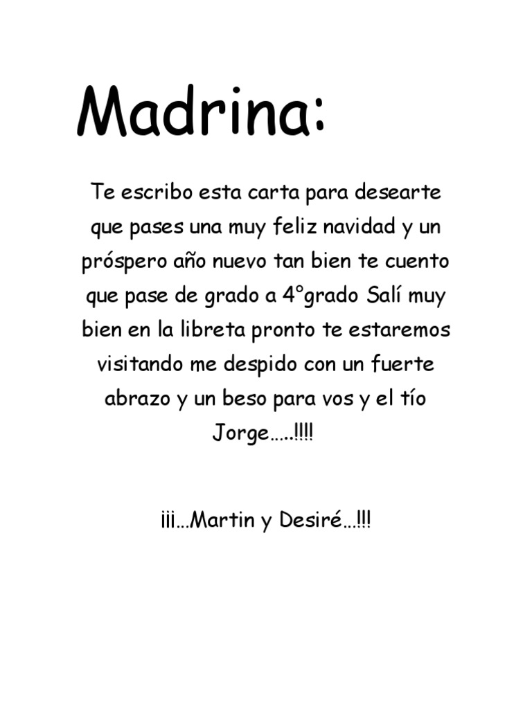 Carta Madrina | PDF
