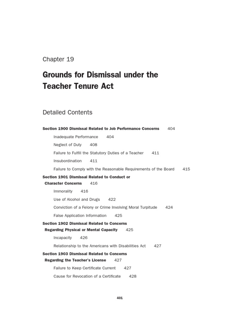 Teacher Tenure Act | PDF | Fourteenth Amendment To The United States ...
