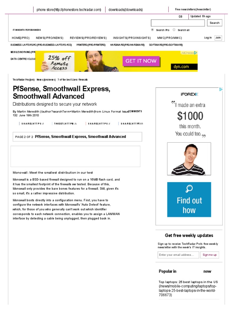 7 of The Best Linux Firewalls - PfSense, Smoothwall Express, Smoothwall ...
