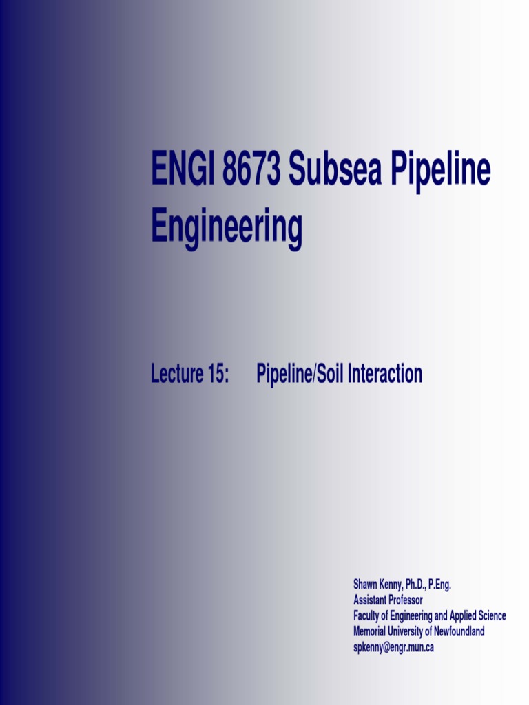 Pipeline Soil Interaction | PDF | Geotechnical Engineering | Pipeline ...