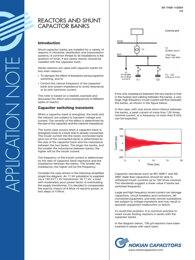 Reactors and Shunt Capacitor | PDF | Capacitor | Electrical Impedance