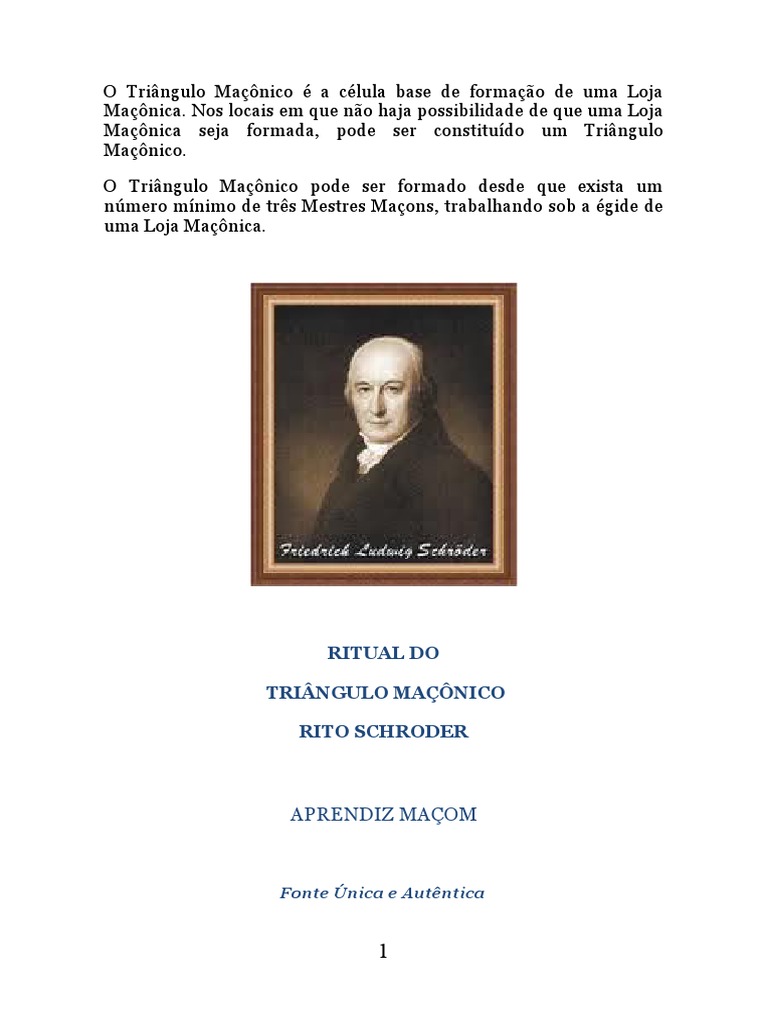 Ritual Do Triangulo Maçonico - Schroder - 1 | PDF | Turismo | História