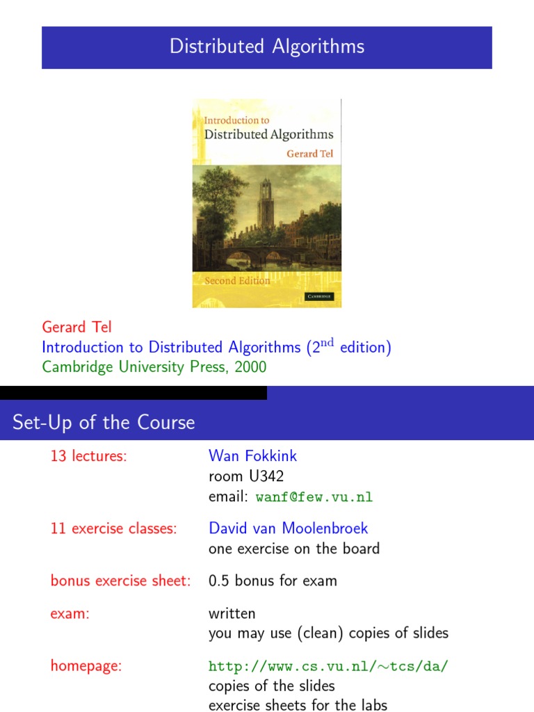 Distributed Algorithm Pdf Distributed Computing Message Passing