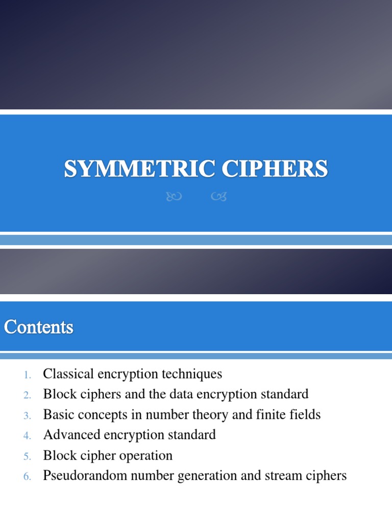 02 Symmetric Ciphers | PDF | Cipher | Cryptography