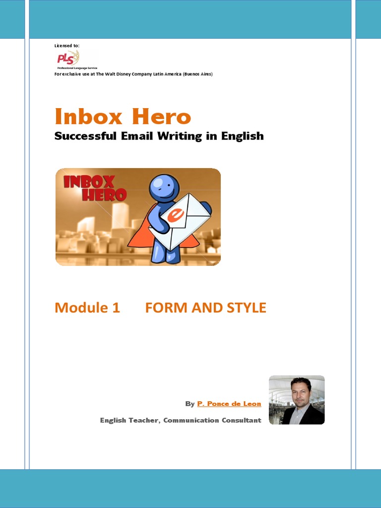 Inbox Hero - Successful Email Writing in English MODULE 01 | PDF ...