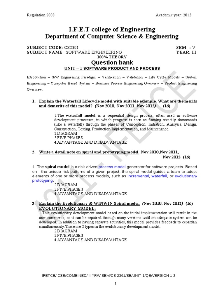 I.F.E.T College of Engineering | Download Free PDF | Computer Science ...