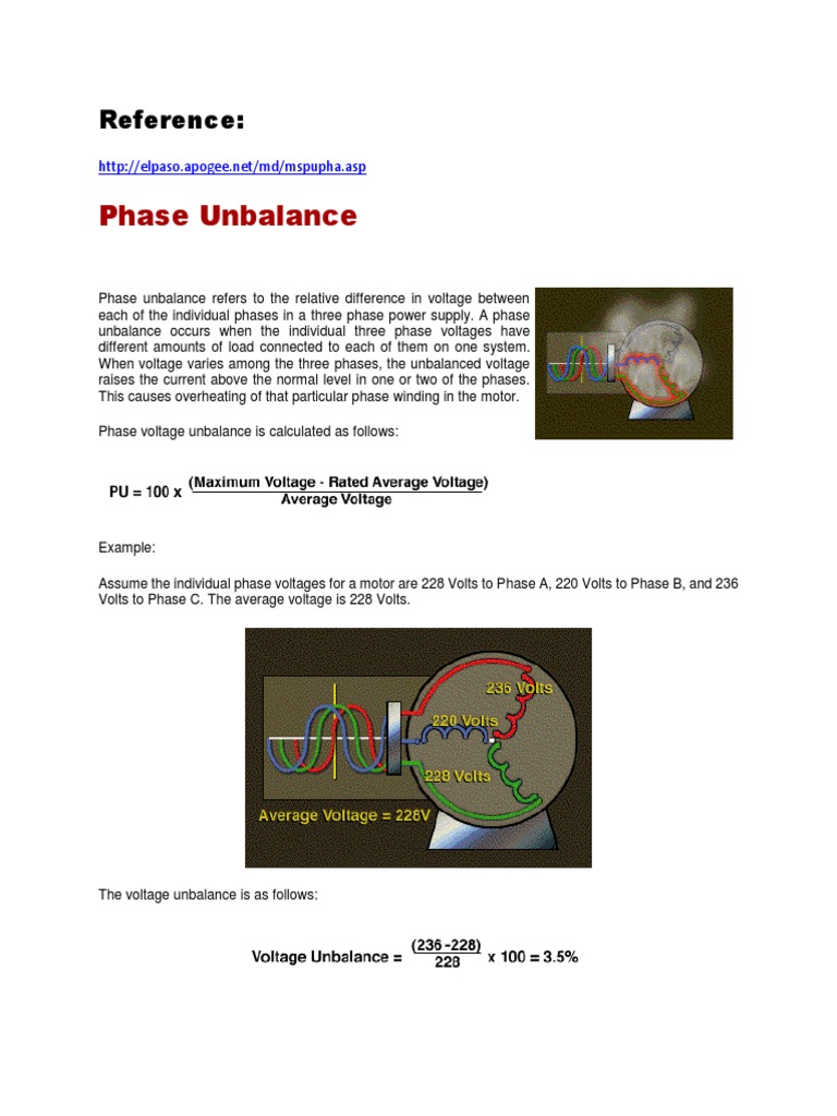 Phase Unbalance | PDF