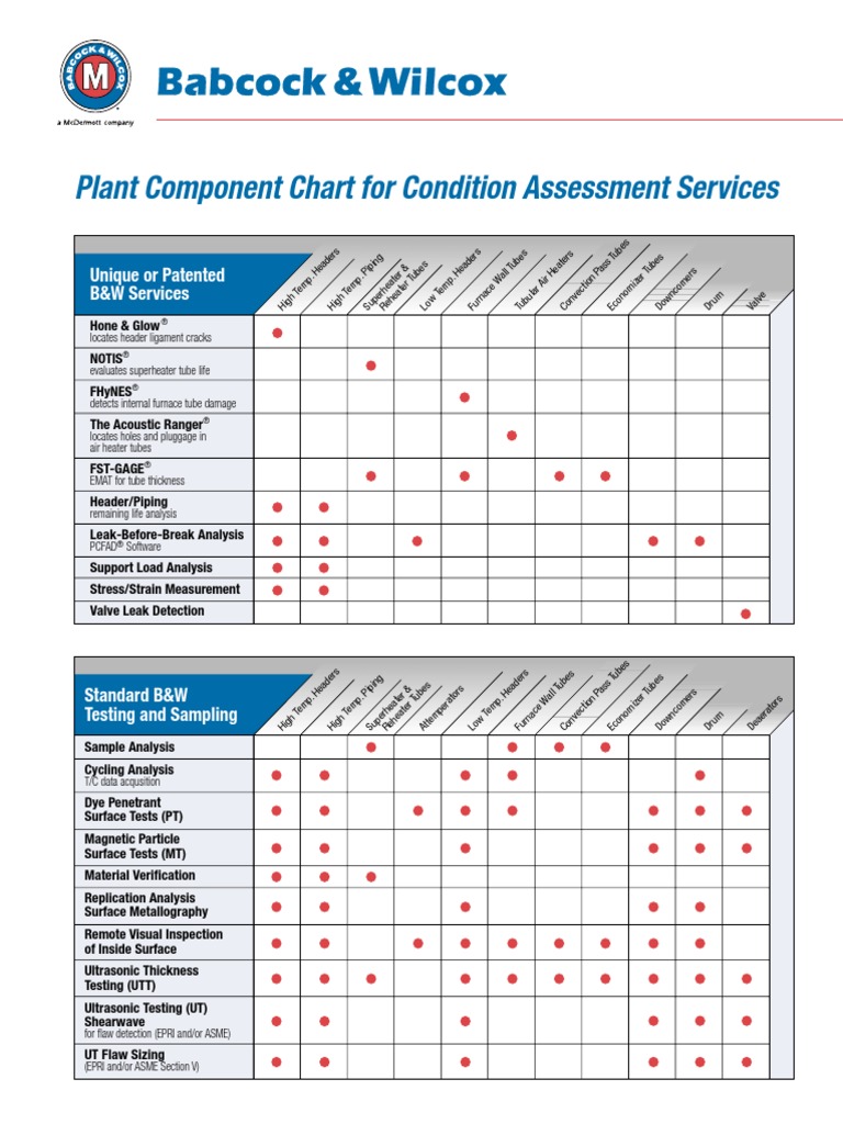 Plant Component Chart For Condition Assessment Services: Unique or ...