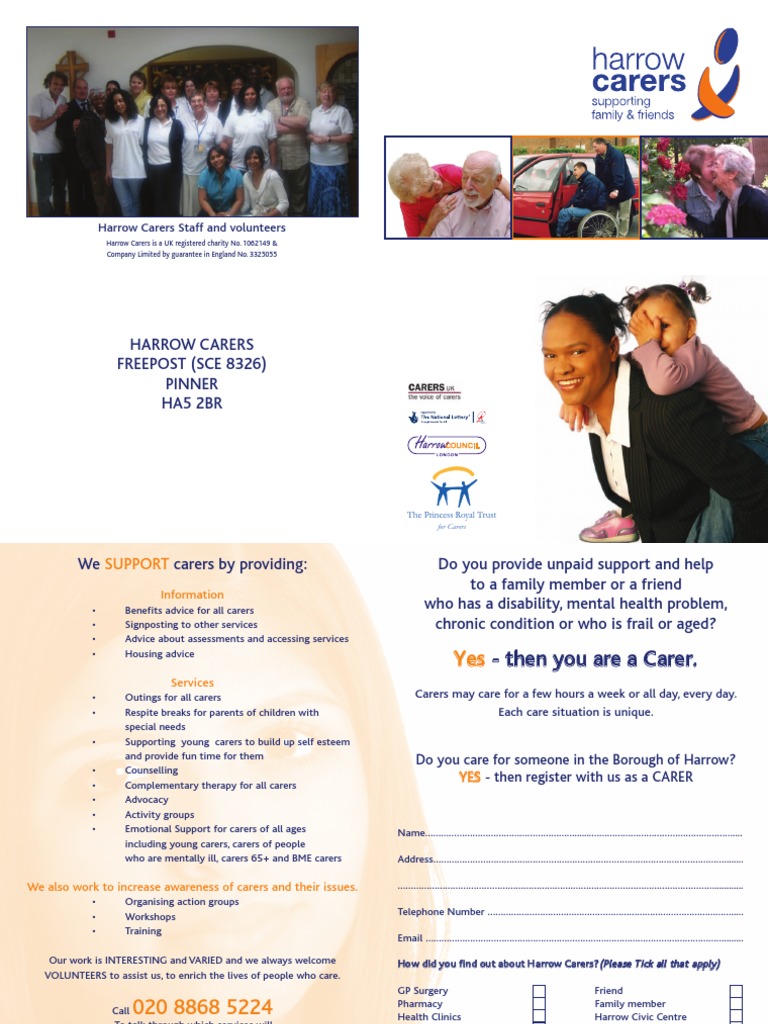 Ringmaster Harrow Carers Leaflet Sept 09 | PDF | Caregiver | Health Care