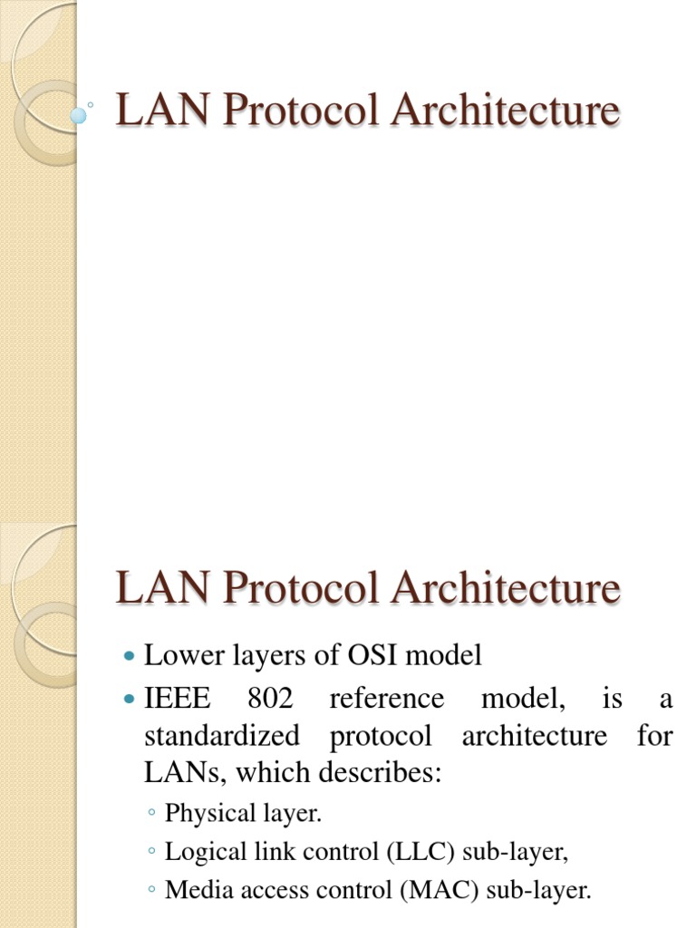 LAN Protocol Architecture Overview | PDF | Communications Protocols ...