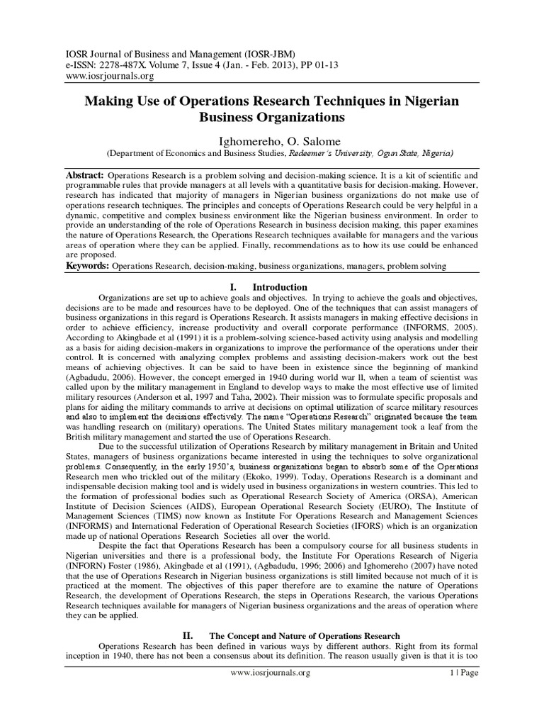Operational Research Download Free Pdf Linear Programming Operations Research