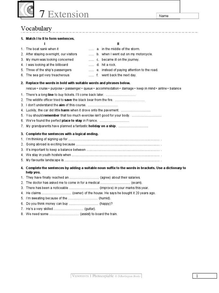 Unit 7 Extension | PDF | Sentence (Linguistics) | Linguistics