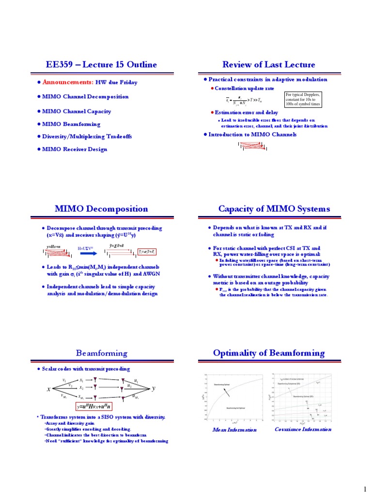 Lecture15 6pp | PDF | Mimo | Statistical Theory