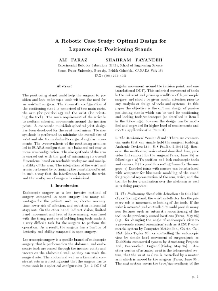 Case Study Scara Robot | PDF | Surgery | Geometry