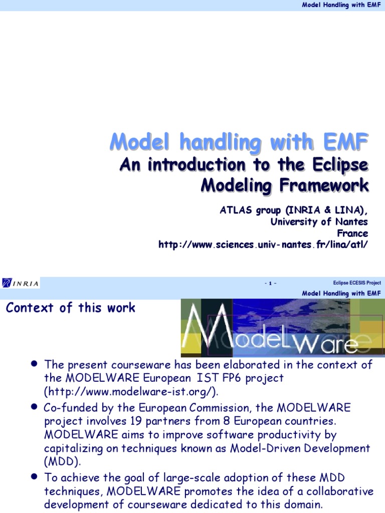 Model Handling With EMF: An Introduction To The Eclipse Modeling Framework | PDF | Eclipse ...