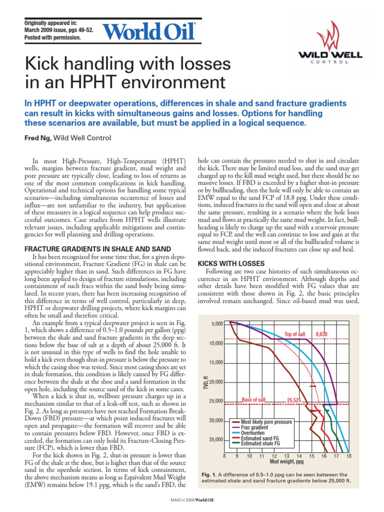 Kick Handling Losses HPHT Environment | PDF | Hydraulic Fracturing ...