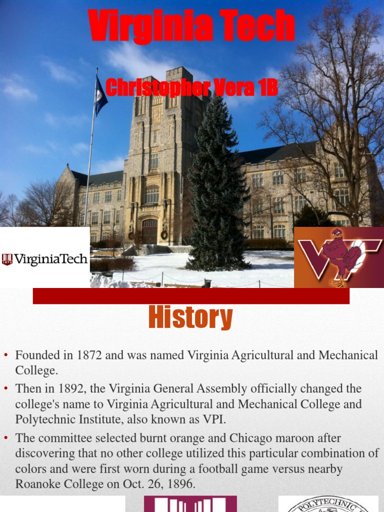 Virginia Tech Power Point by Christopher Vera | PDF | Virginia Tech ...