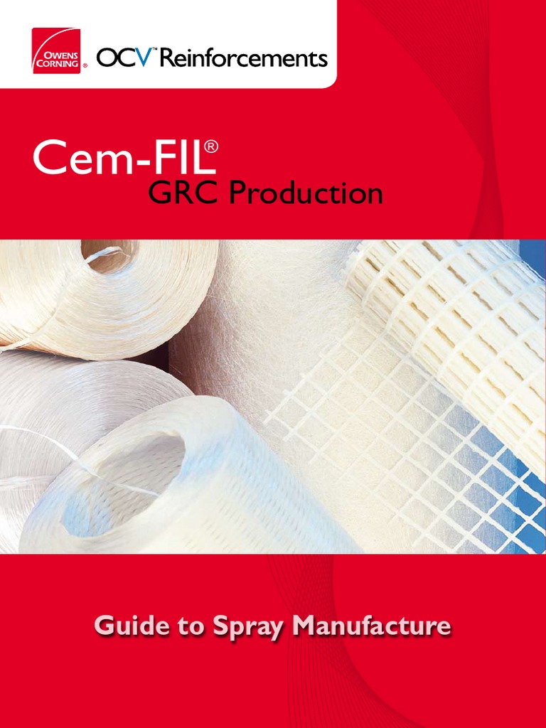 Cemfil Sprayguide WW 12 2008 Rev1 | PDF | Fiberglass | Concrete