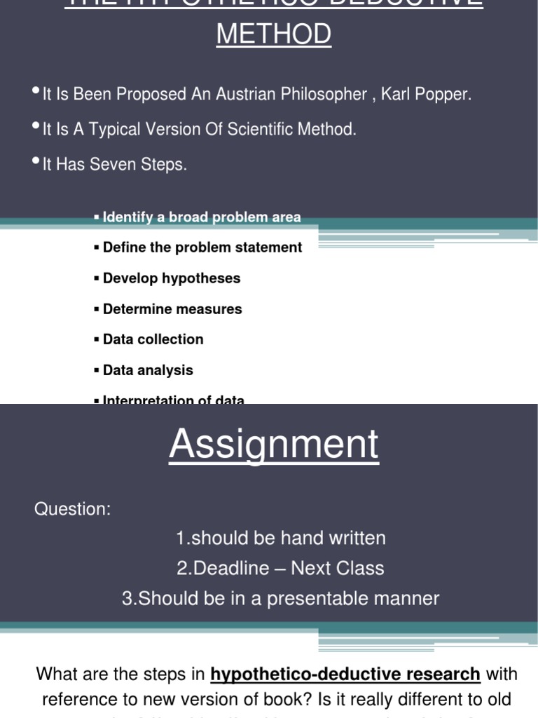 The Hypothetico-Deductive Method 5th Edition | PDF | Hypothesis | Data Analysis