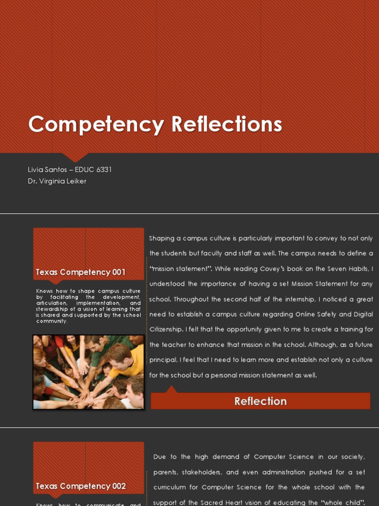 Competency Reflections | PDF | Competence (Human Resources) | Teachers