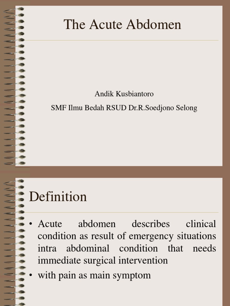 Akut Abdomen | PDF | Nausea | Pain