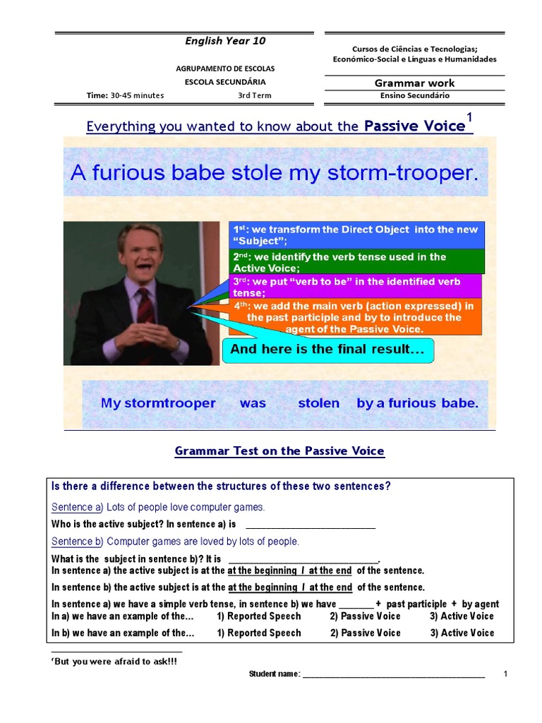 Everything You Wanted To Know About The Passive Voice | PDF | Verb ...