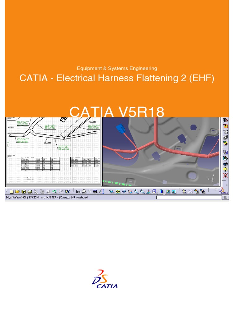 CATIA - Electrical Harness Flattening 2 (EHF) | PDF | Technical Drawing | 3 D Computer Graphics