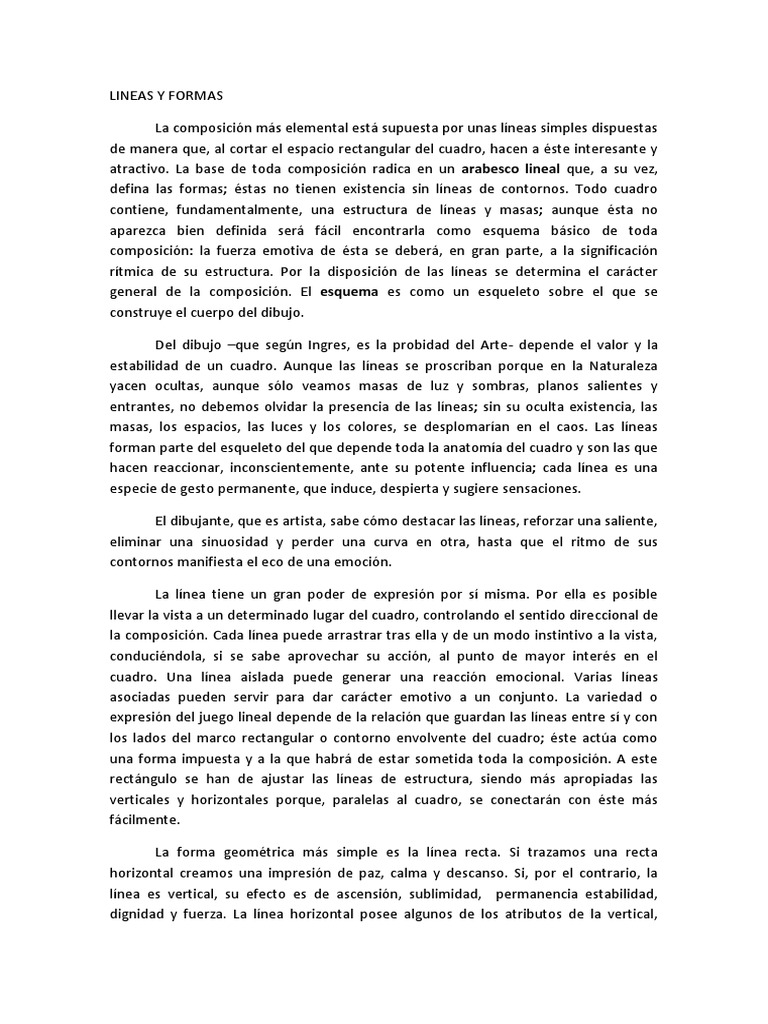 Lineas y Formas | PDF | Composición (artes visuales) | Pinturas
