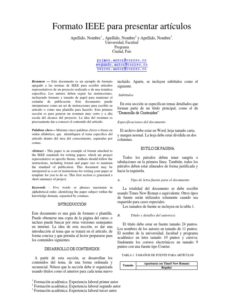 formato-articulos-IEEE FCNI para Presentar Artículos o Laboratorios ...