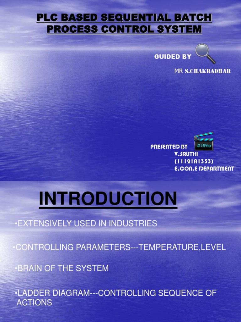 PLC Based Sequential Batch Process CONTROL System | PDF | Programmable Logic Controller ...