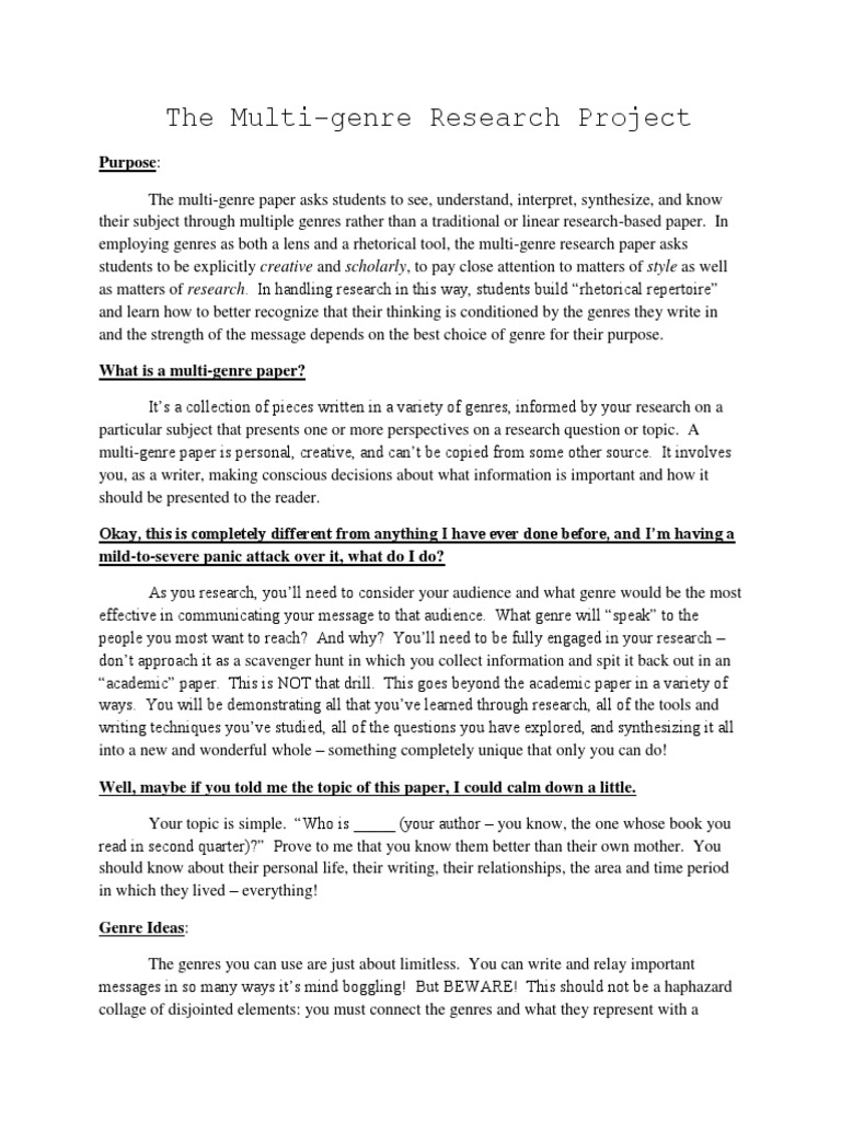 The MGRP | PDF | Genre | Essays