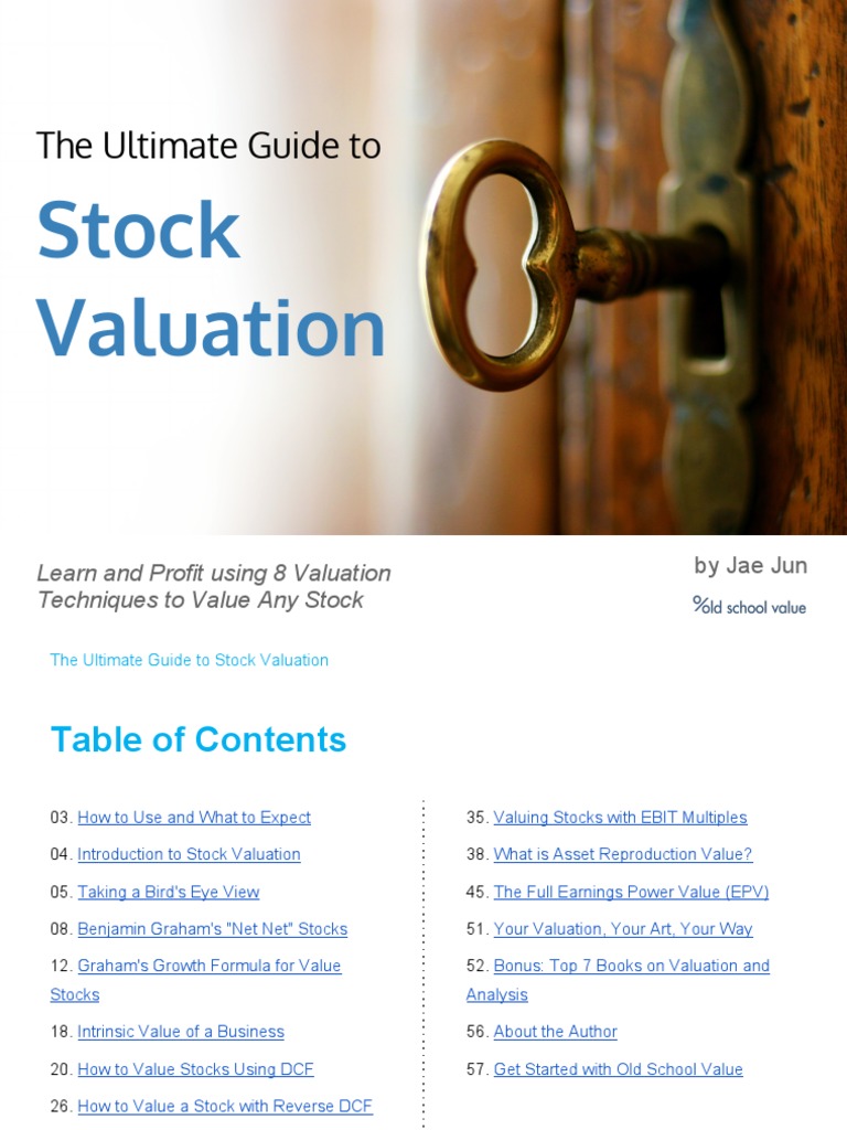 8 Techniques for Stock Valuation | PDF | Discounted Cash Flow | Value ...