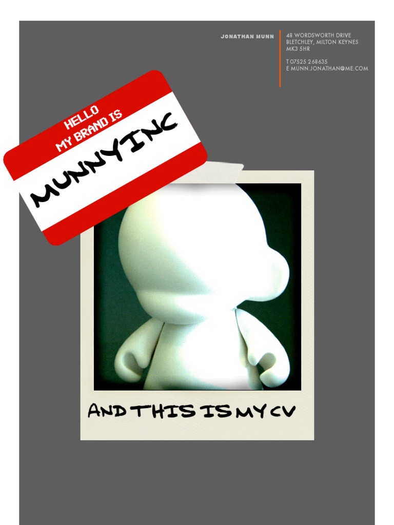 Jonathan Munn's Creative CV | PDF