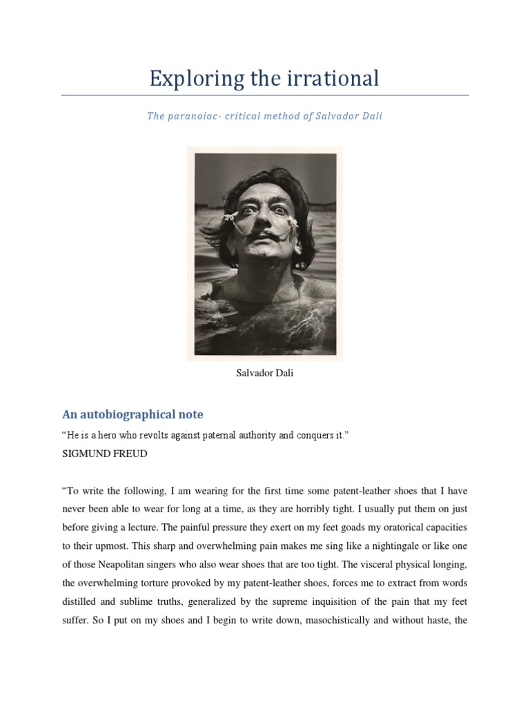 Exploring the Irrational and the Paranoiac-critical Method of Salvador ...