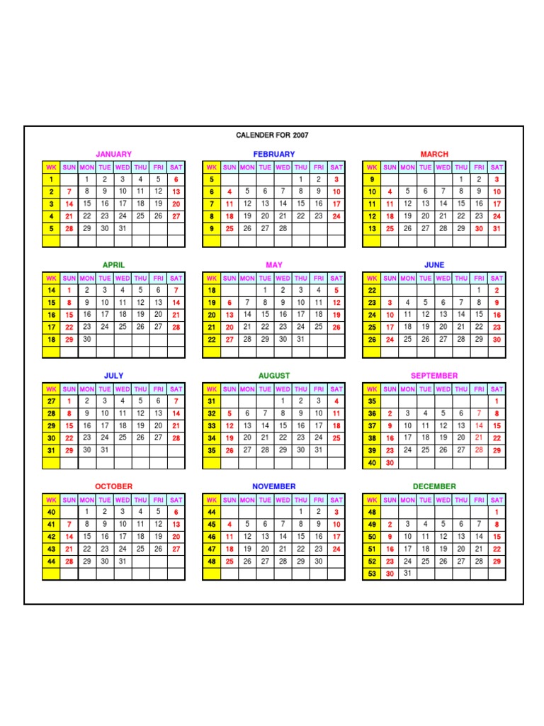 Calendar Overview for 2078 | PDF