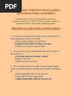 Sample Class C Drivers Written Test 1 | PDF | Traffic | Driving